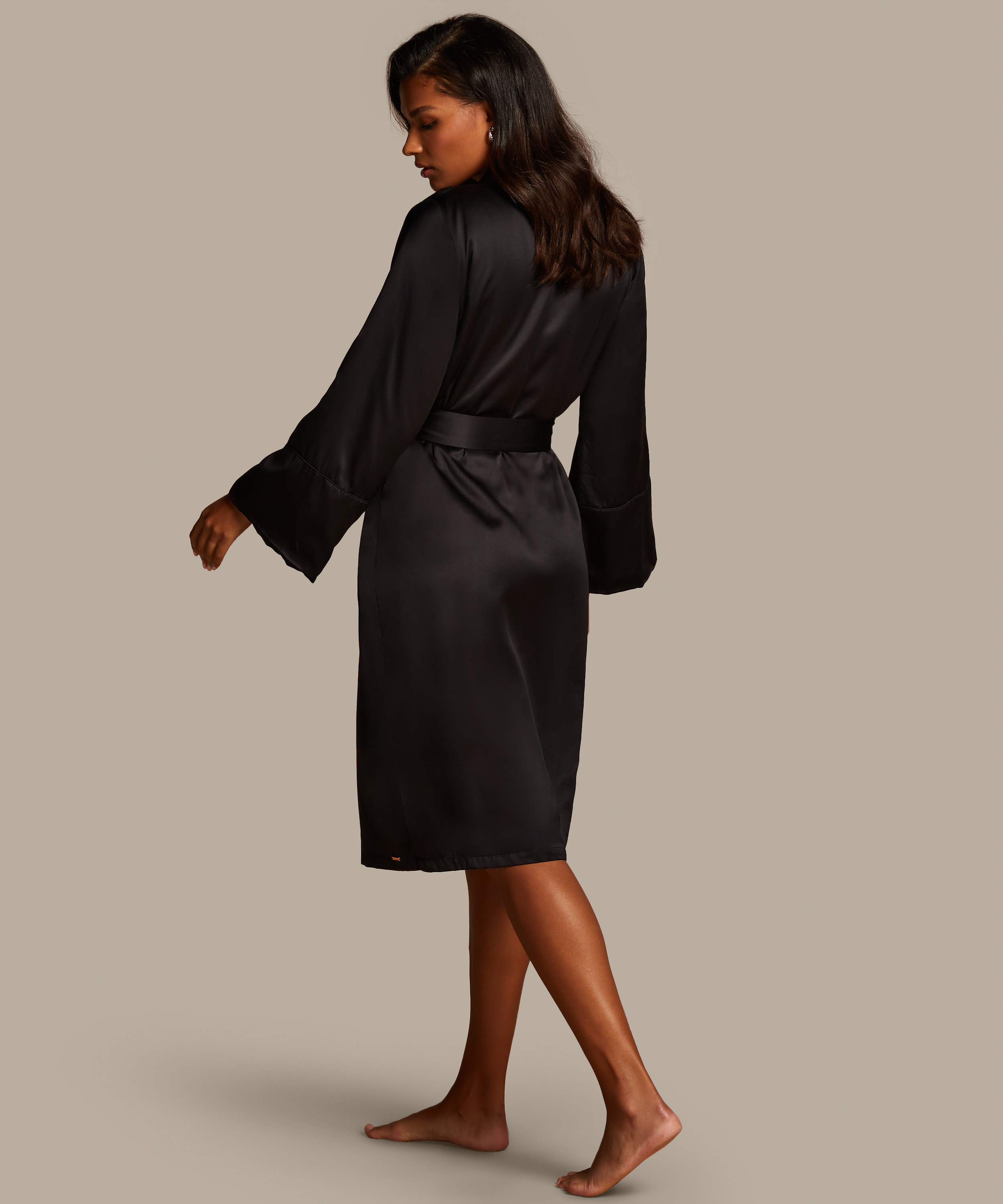 Satin Fleece Bathrobe - Robes - Hunkemöller