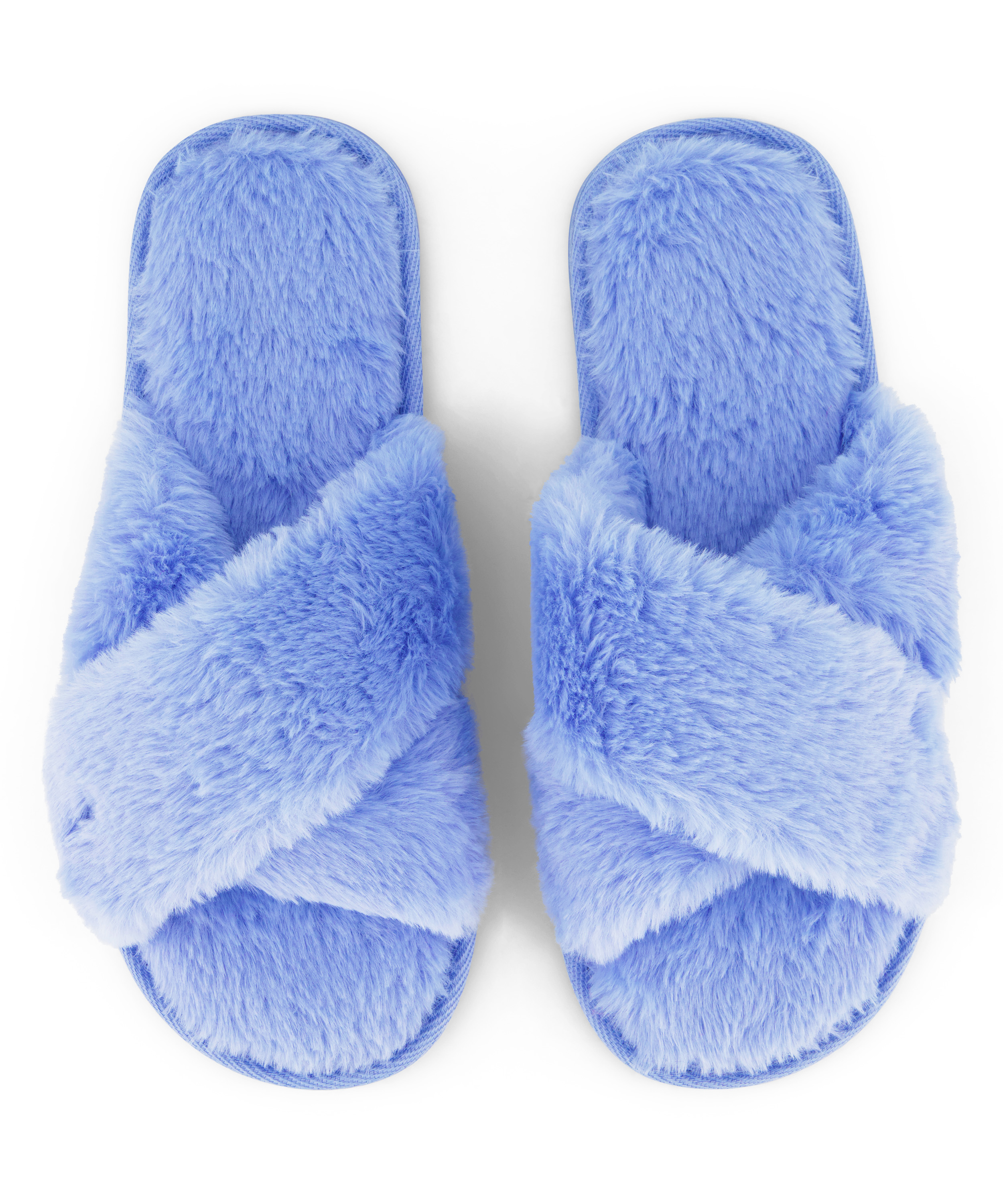 Crossed Fake Fur Slippers - Slippers - Hunkemöller